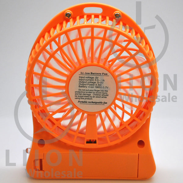 Orange Portable Mini Fan (USB/Battery Powered) - Quantity Discounts ...